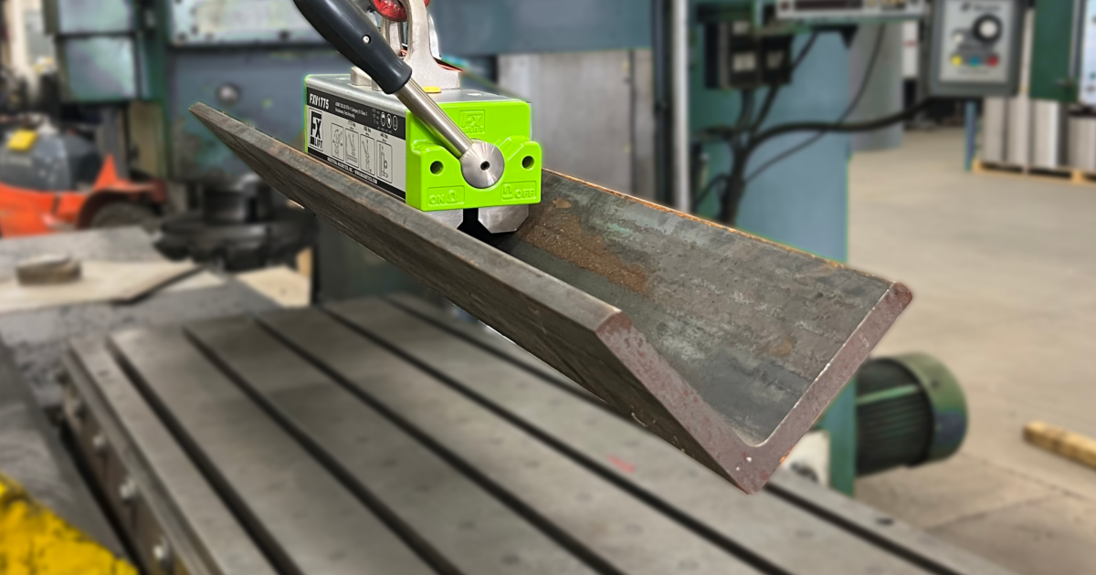 Flaig FXV Angle Steel Lift Magnet | Industrial Magnetics, Inc.